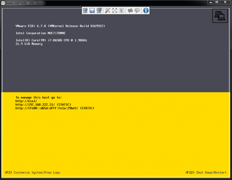 7th Gen NUC Remote Management with KVM using vPro AMT | virten.net