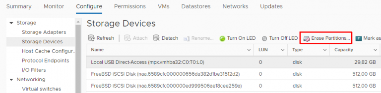 How To Secure Erase Esxi Disks Hpe Or Generic Hardware 3381