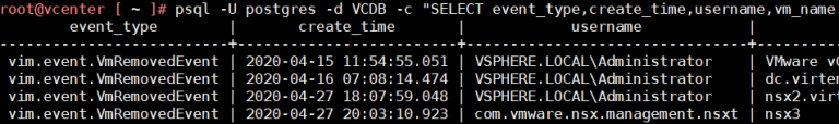Connect And Work With The Vcsa Embedded Vpostgres Database