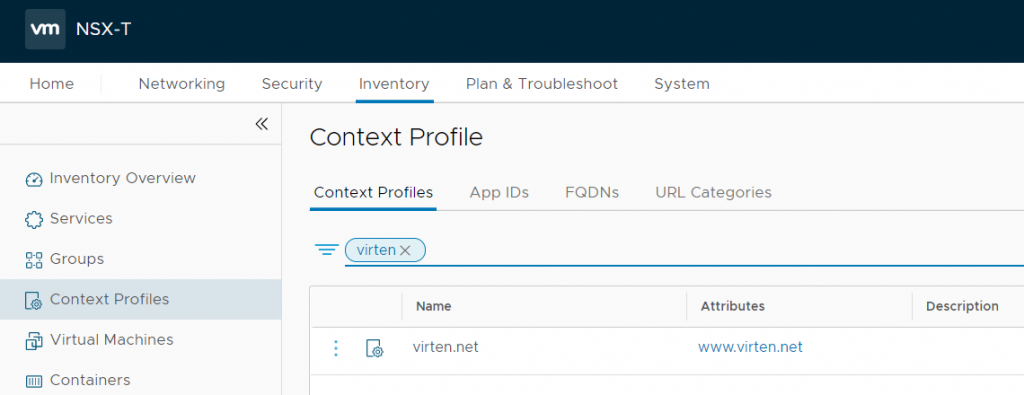 Filter specific Domains (FQDN) with NSX-T Distributed Firewall | virten.net